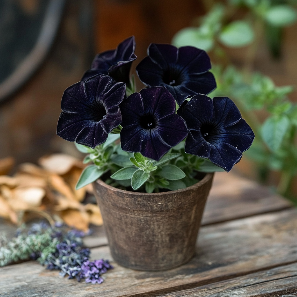 Black magic Petunia Seedling – Heritage Apothecary